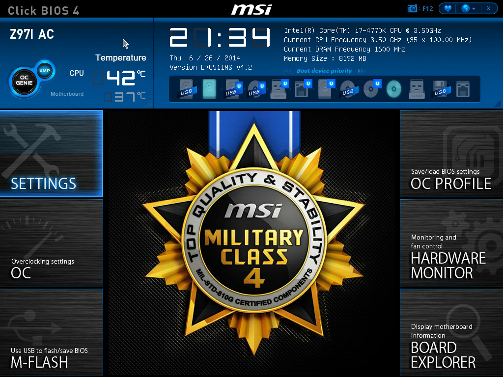 BIOS, Software and Board Features: MSI Z97I AC - Z97 Mini BIOS, Software and Board Features: MSI Z97I AC - Z97 Mini